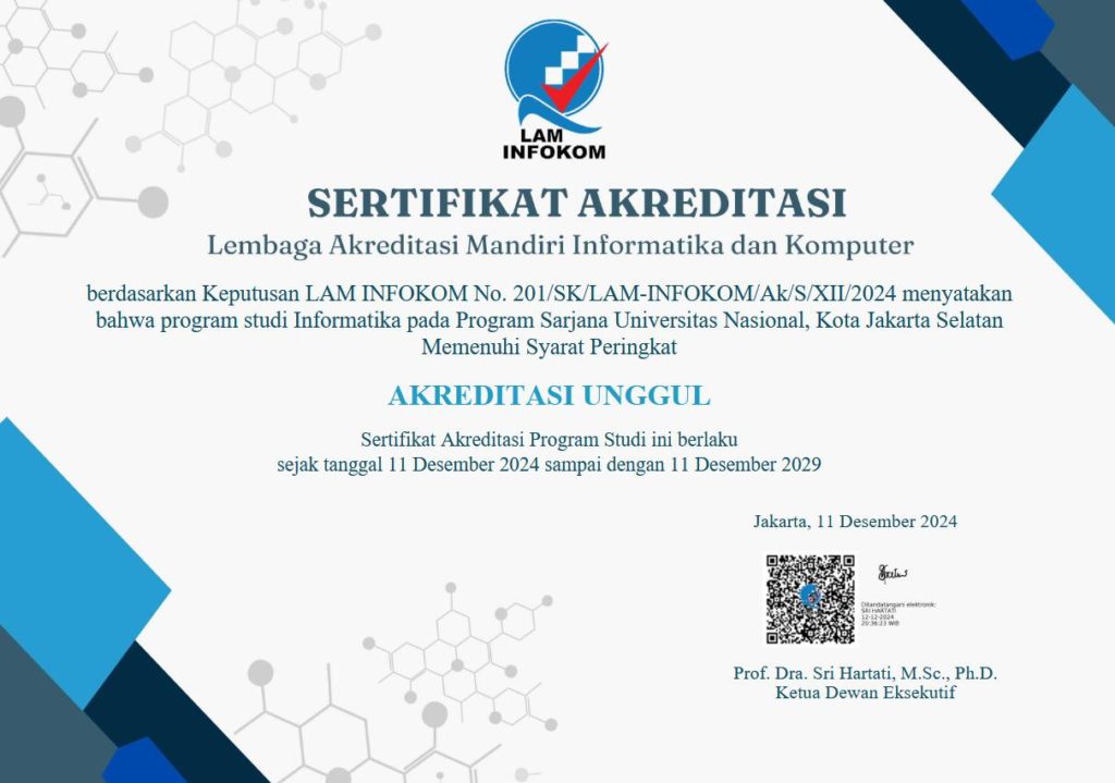 Program Studi Informatika – FTKI UNAS